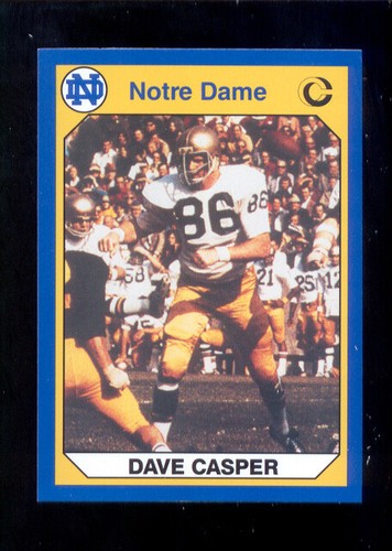 1990 Notre Dame DAVE CASPER Oakland Raiders College Card | eBay