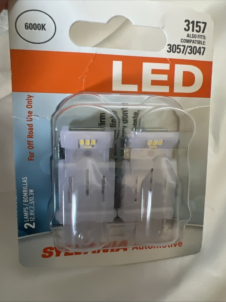 SYLVANIA - 3157 LED White Mini Bulb - Bright LED Bulb (Contains 2 Bulbs ...