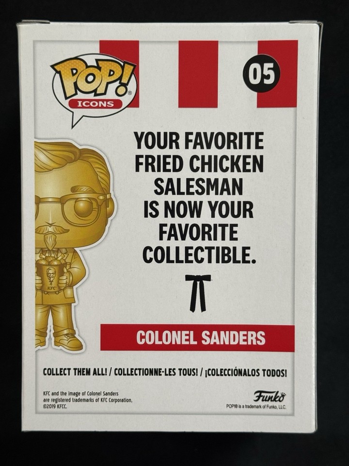 Funko Pop! Icons 05 - KFC - Colonel Sanders Funko Shop Exclusive (Gold ...