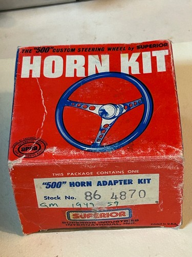 Superior HORN ADAPTER KIT 500 Custom Steering Wheel GM 1949-59 86=4870 ...
