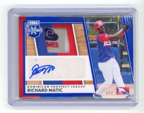 RICHARD MATIC SICK TAG PATCH AUTO /3 2022 Panini Elite Extra Edition ...