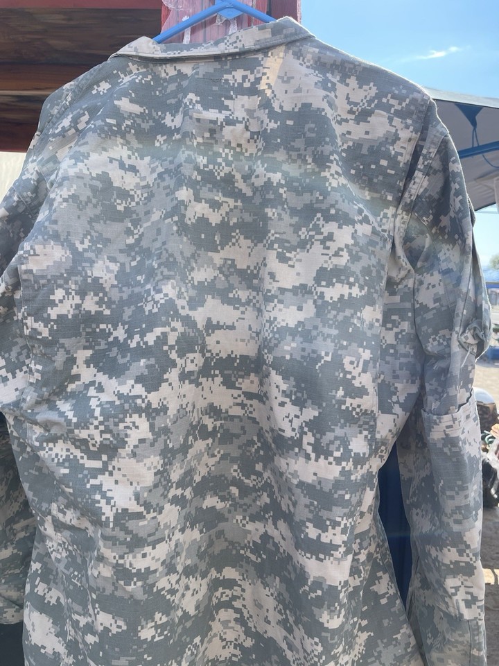 US Army Combat Uniform ACU Digital Camo Military Jacket Long Sleeve ...