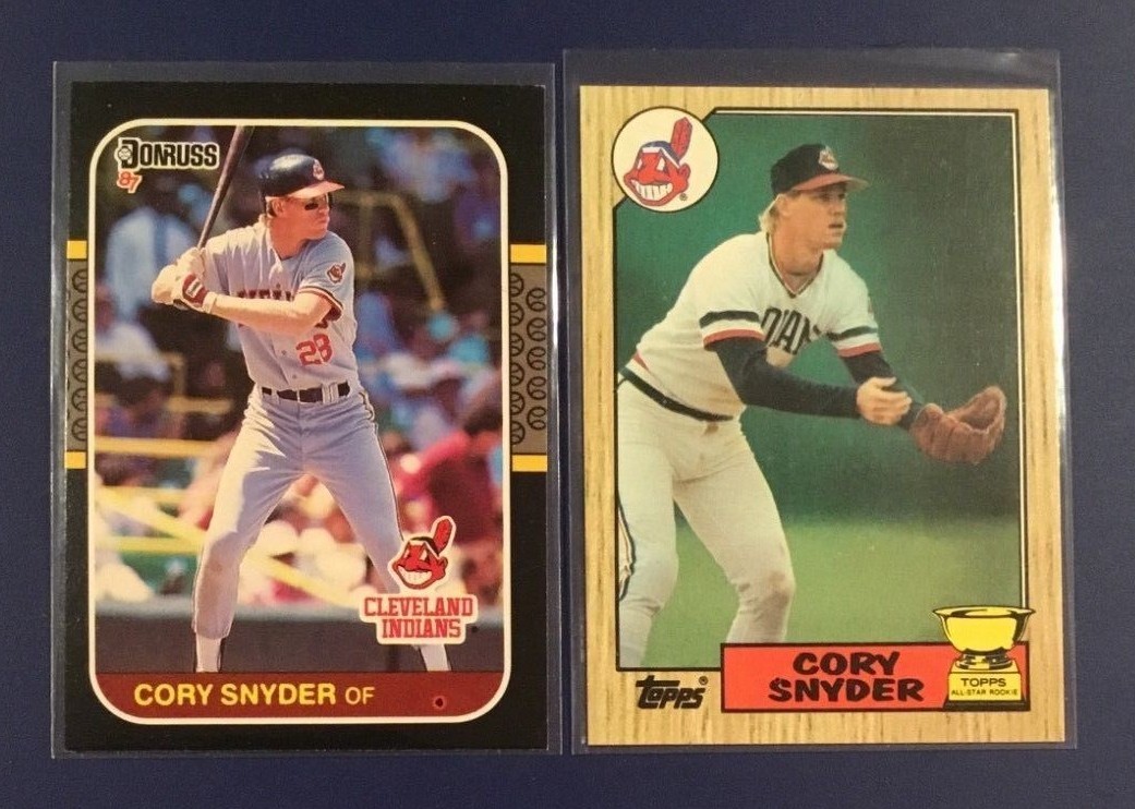 1987 Donruss / Topps # 192-526 CORY SNYDER All Star Rookie Cup Indians ...