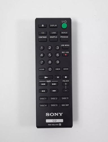 Genuine OEM Sony RM-ASU100 Remote Control for Compact Disc CD Player ...