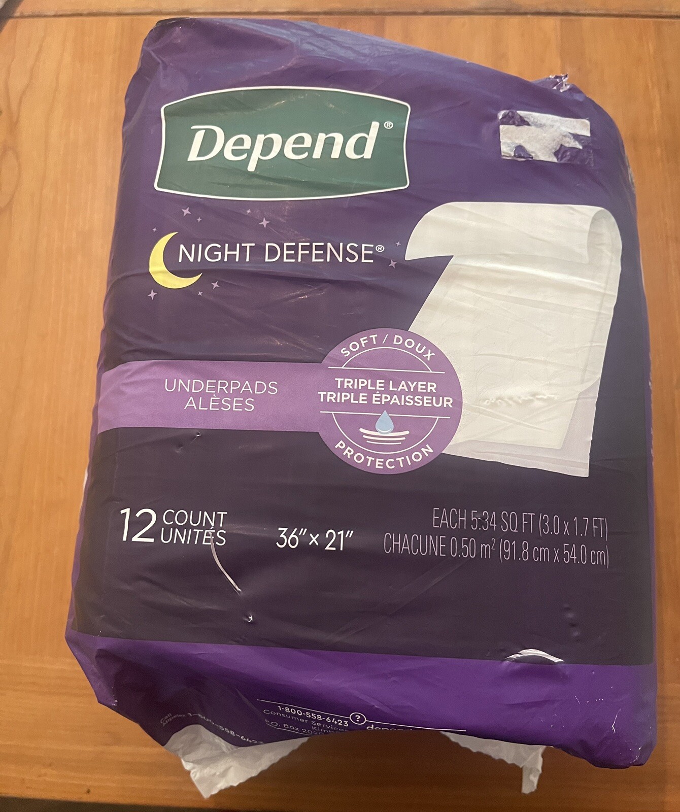 Depend Bed Protectors Overnight, Night Triple Layer Underpads - Twelve ...