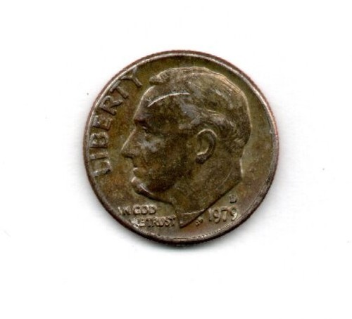 1979 D ROOSEVELT DIME IMPROPERLY ANNEALED OBV & REV ODD PLANCHET ...