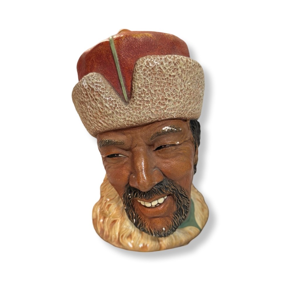 Vintage 1960s Bossons Chalkware Head Bust Himalayan Wood Base Free ...