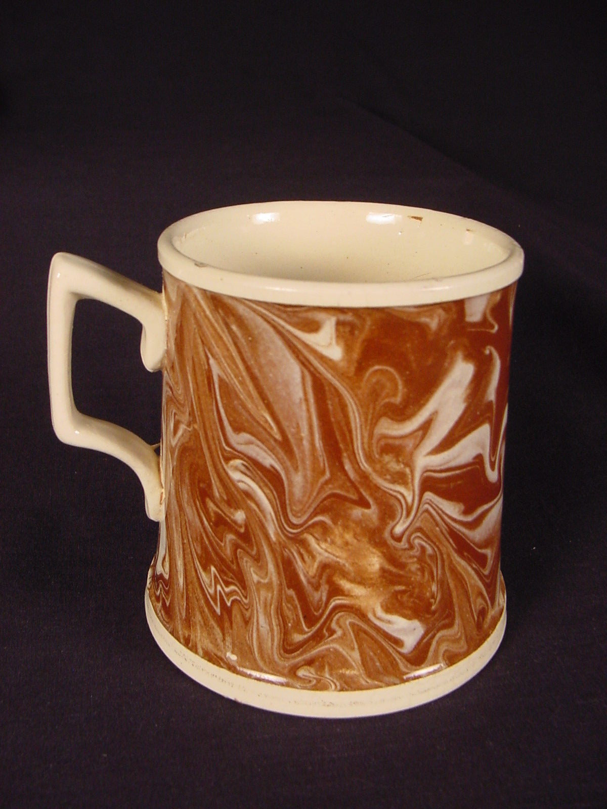 VERY RARE AGATE MUG AGATEWARE MOCHA WARE PEARLWARE STAFFORDSHIRE MINT ...