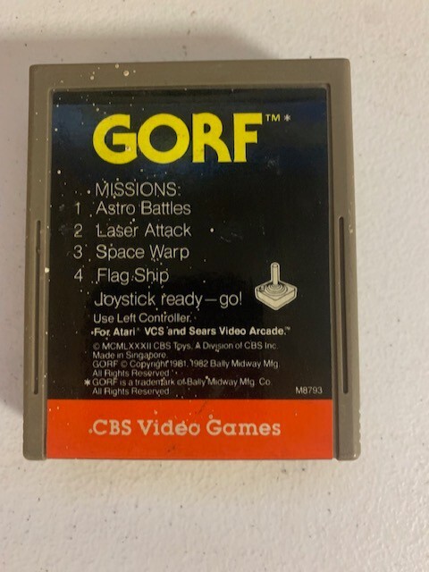 Atari 2600 Game Gorf By CBS Electronics CART ONLY | eBay