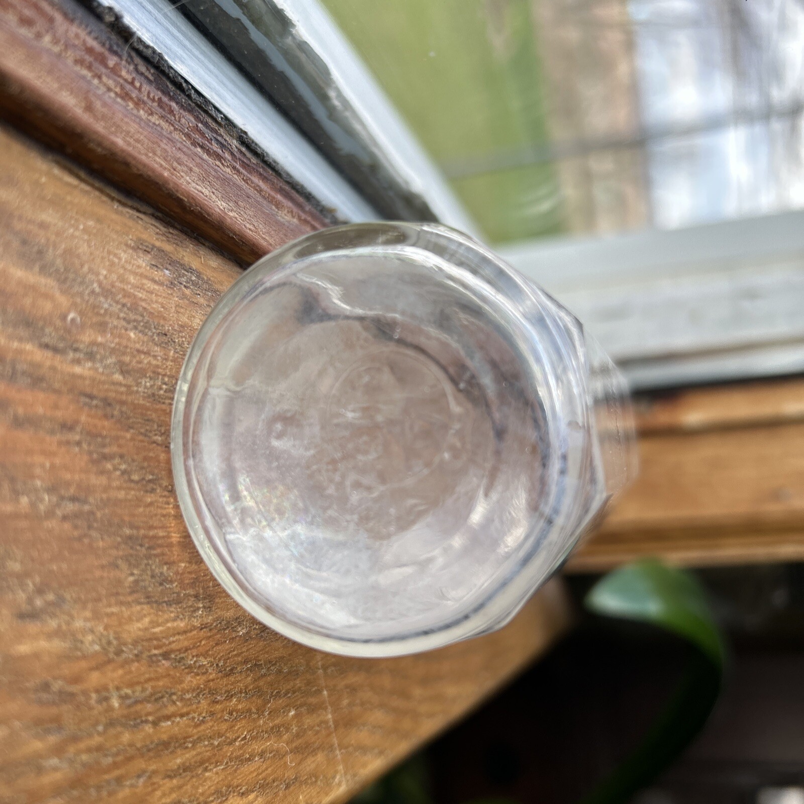 Vintage Anchor Hocking 8-sided Octagonal Clear Glass Bottle screw top ...