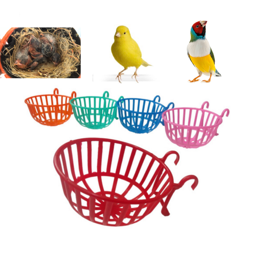 5Pcs/Lot Pet Birds Nest Large Plastic Canary Cage Pan Finches Budgies ...