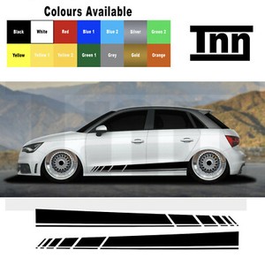 Side Stripe Stickers Graphics Decals For Audi A1 A3 A4 A5 A6 A7 S1 RS1 ...