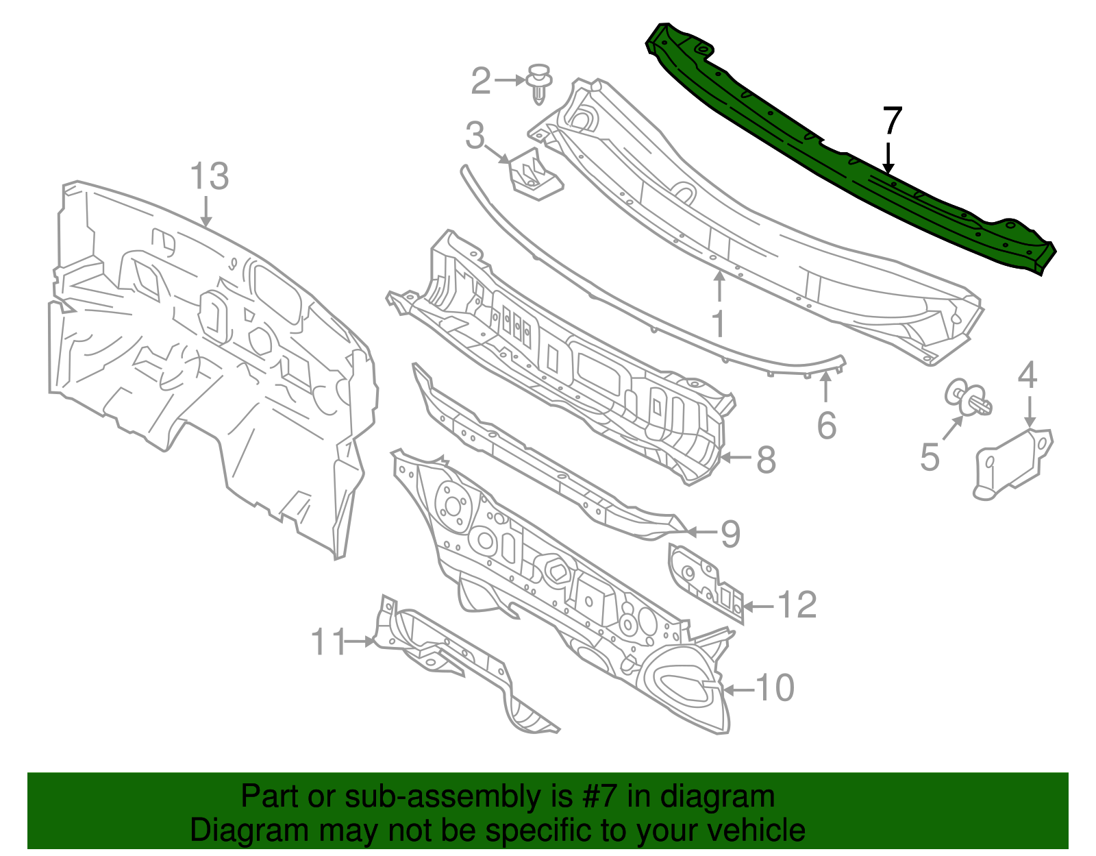 Genuine+Nissan+Cowl+Top+Panel+F6312-9lema for sale online | eBay