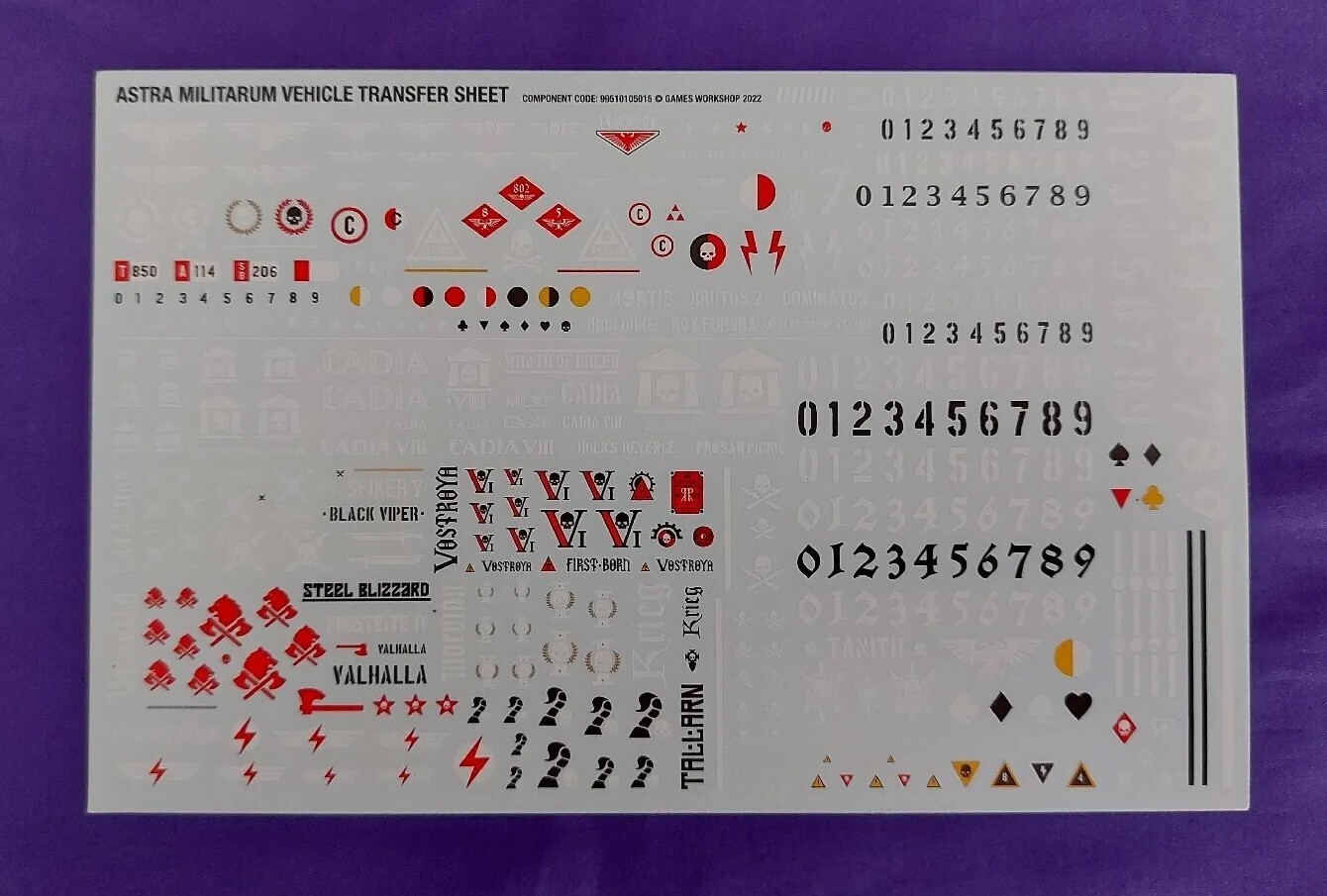 Warhammer 40K - Astra Militarum Vehicle Transfer Decals Sheet 2023, NEW ...