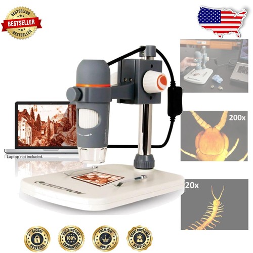 5MP Digital Microscope Pro - Handheld USB Microscope with 20x-200x ...