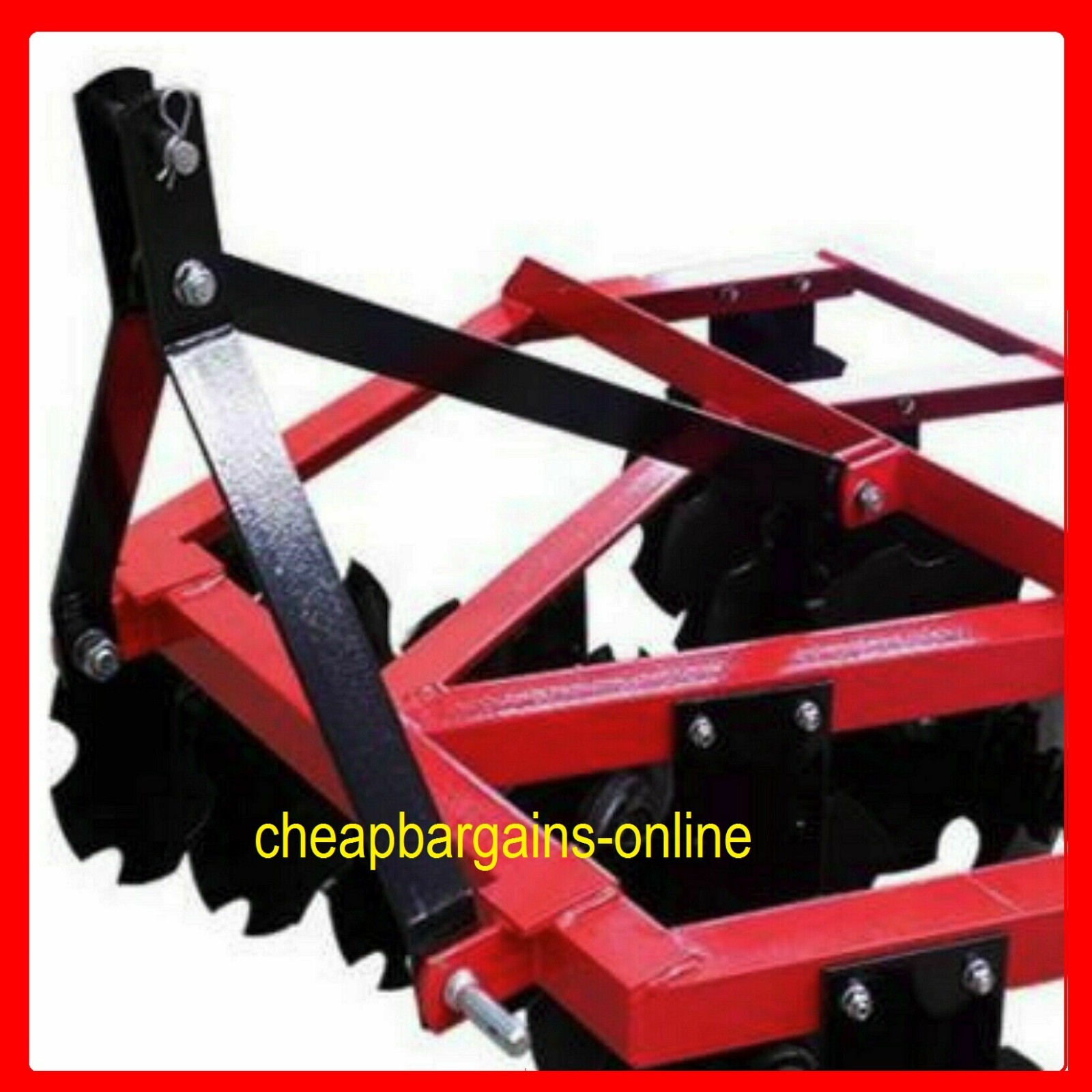 6ft DISC HARROW 180 cm DISC PLOUGH DISC CULTIVATOR TRACTOR CAT 2 3 ...