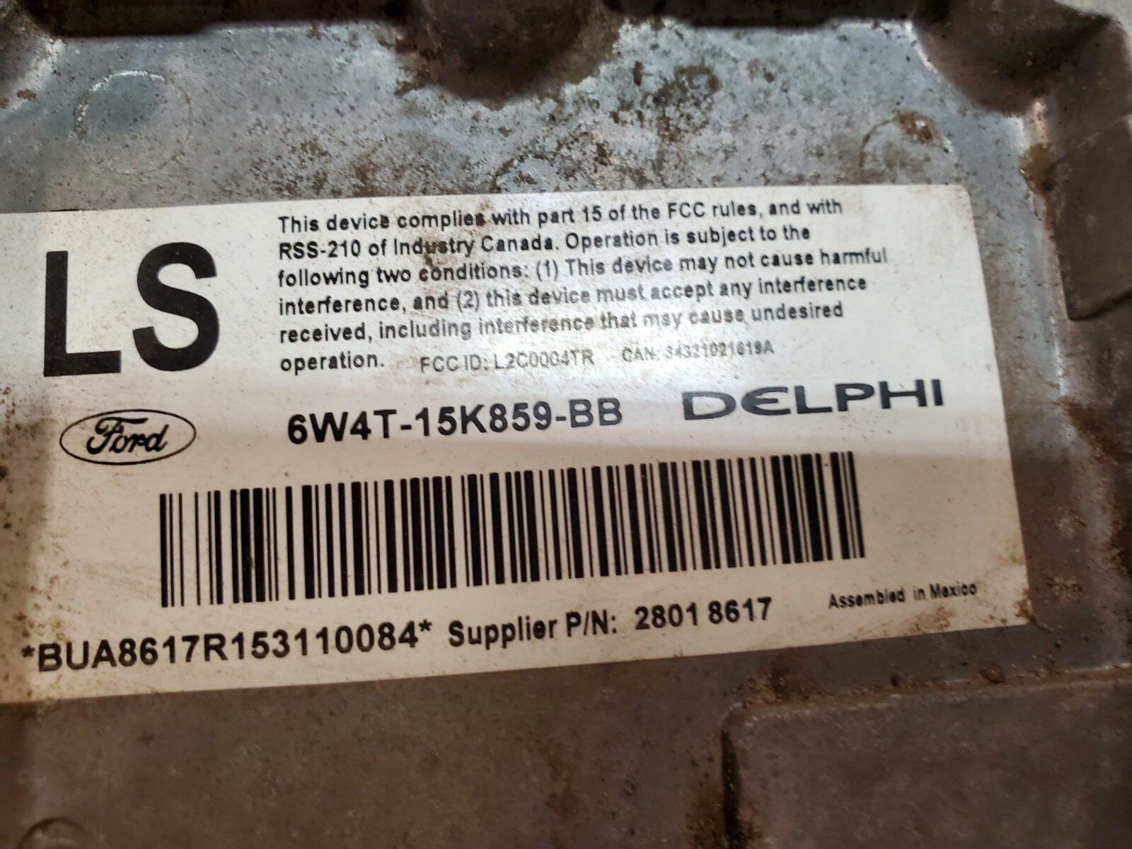 2003 2004 2005 2006 LINCOLN LS REAR PARKING MODULE WITH SENSORS 6W4T ...