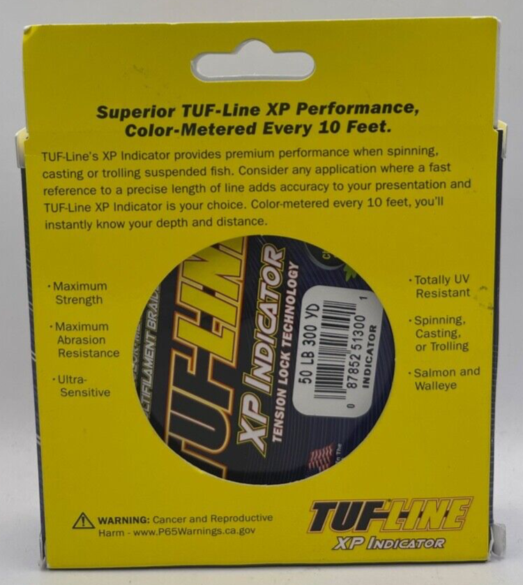 1pk Tuf Line XP Indicator Braided Western Filament Inc. Fishing Line ...