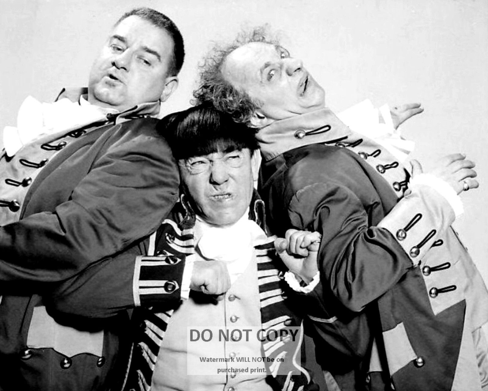 THE THREE STOOGES LARRY FINE, MOE HOWARD & CURLY JOE DERITA 8X10 PHOTO ...