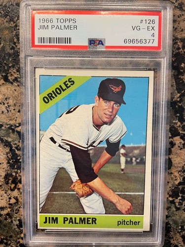 1966 TOPPS JIM PALMER ROOKIE CARD #126 PSA 4 VG-EX | eBay