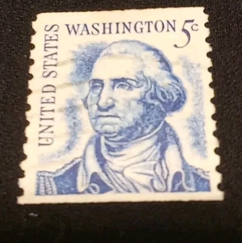 RARE George Washington 5 Cent Blue US Postage 1960s Stamp Used Nice ...