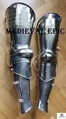 Medieval Knight Steel Warrior Gothic Leg Armor FULL SET Greaves Cosplay ...