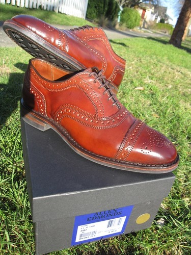 CHILLI SHELL CORDOVAN Allen Edmonds "Strand" size 8D | eBay