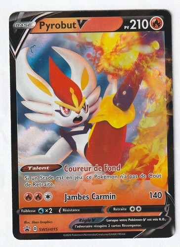 CARTE POKEMON PYROBUT V SWSH015 HOLO PROMO. Année 2020. FR | eBay