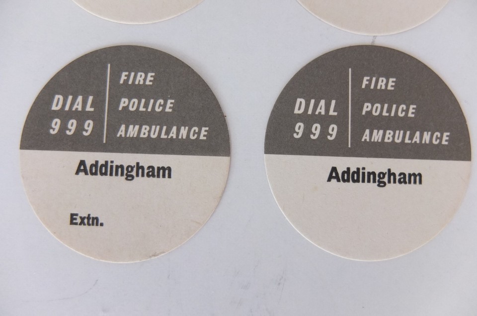 12 x Addingham, Yorkshire GPO Telephone Dial Labels | eBay UK