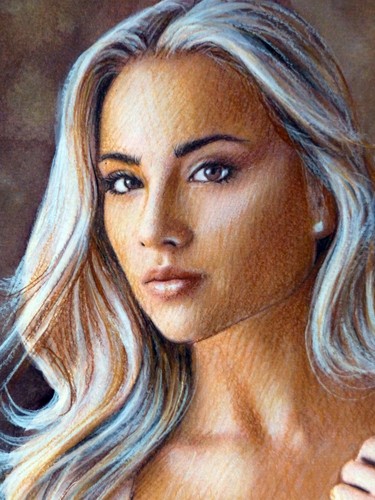 ORIGINAL painting/drawing, model, lingerie, dessous (by W. Berg ...