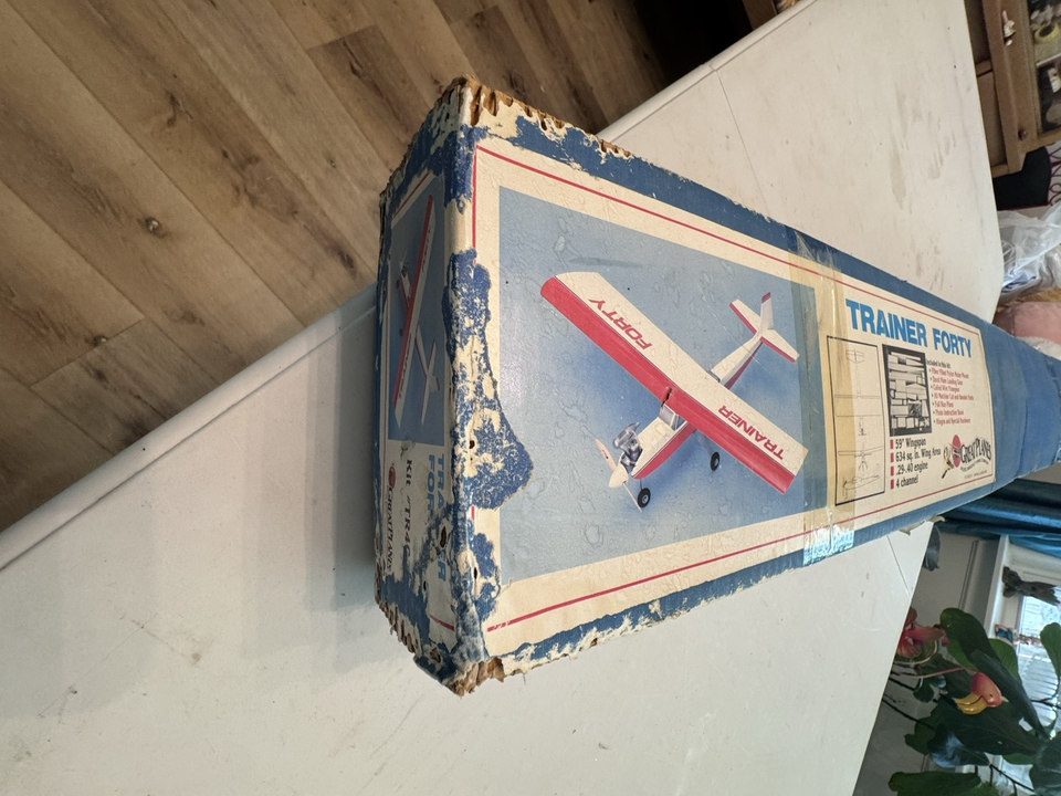 Great Planes Trainer Forty Vintage R/C Plane Kit .40 Glow Some Sealed ...