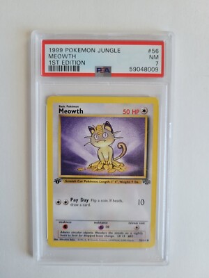 Pokemon Jungle Meowth 1st Edition PSA 7 | eBay