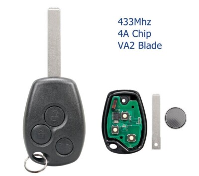 Smart ForTwo Remote Car Key Fob 4A Chip VA2 Blade 433MHZ | eBay UK