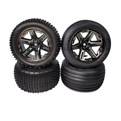 Fits Traxxas Rustler BL-2s 2wd Front Rear Alias Tire & 2.8 12mm Wheels ...