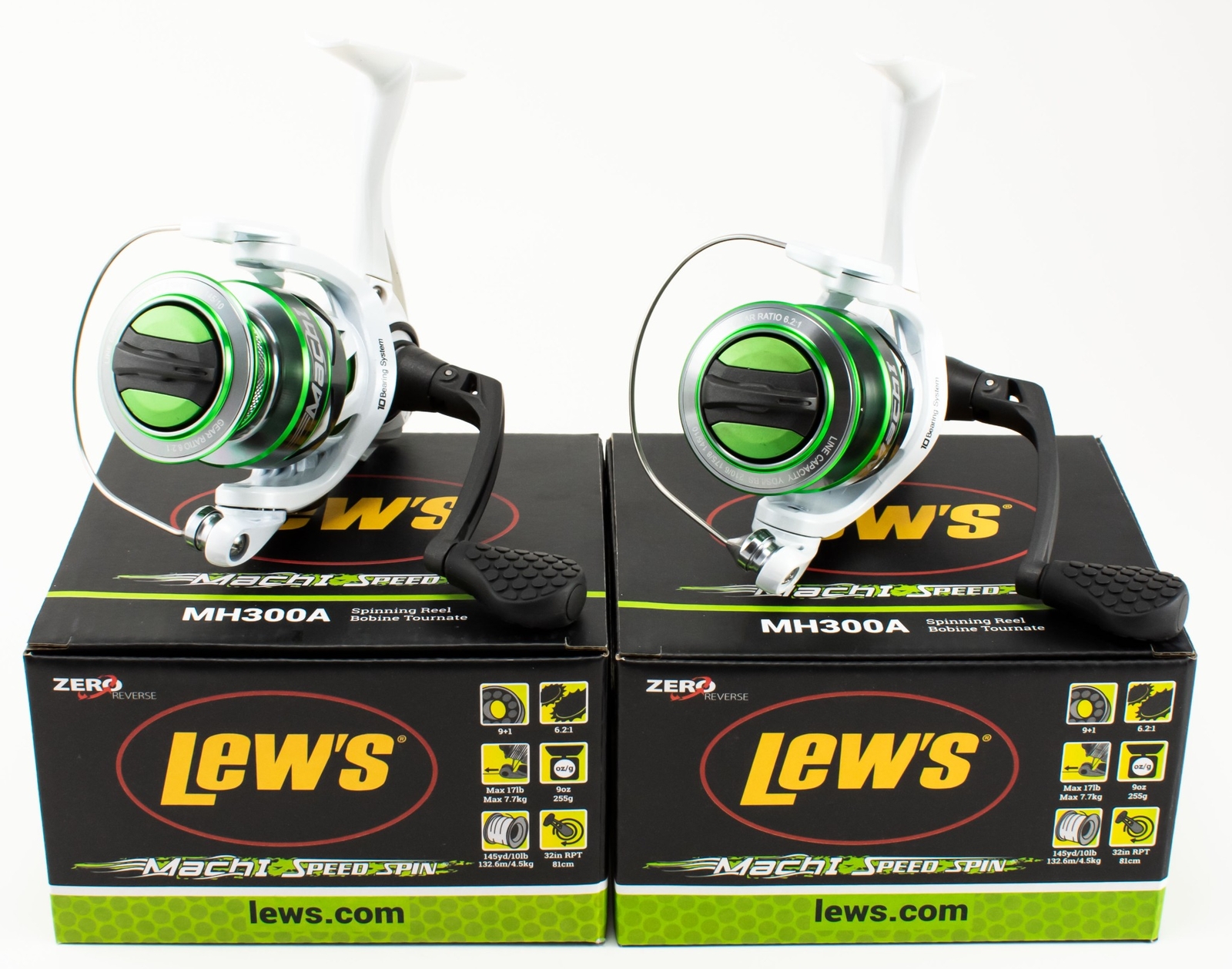 (LOT OF 2) LEW'S MACH I SPEED SPIN MH300A 6.2:1 GEAR RATIO SPINNING ...