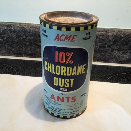Vintage ACME Chlordane 6% Dust 1 Lb Cardboard Can For Ants Empty | eBay