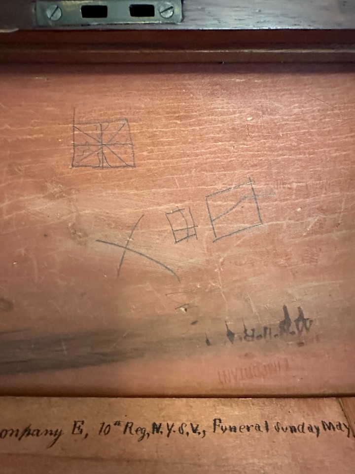 Civil War Officer's Mahogony Lap Desk - Attractive Piece! Union ...