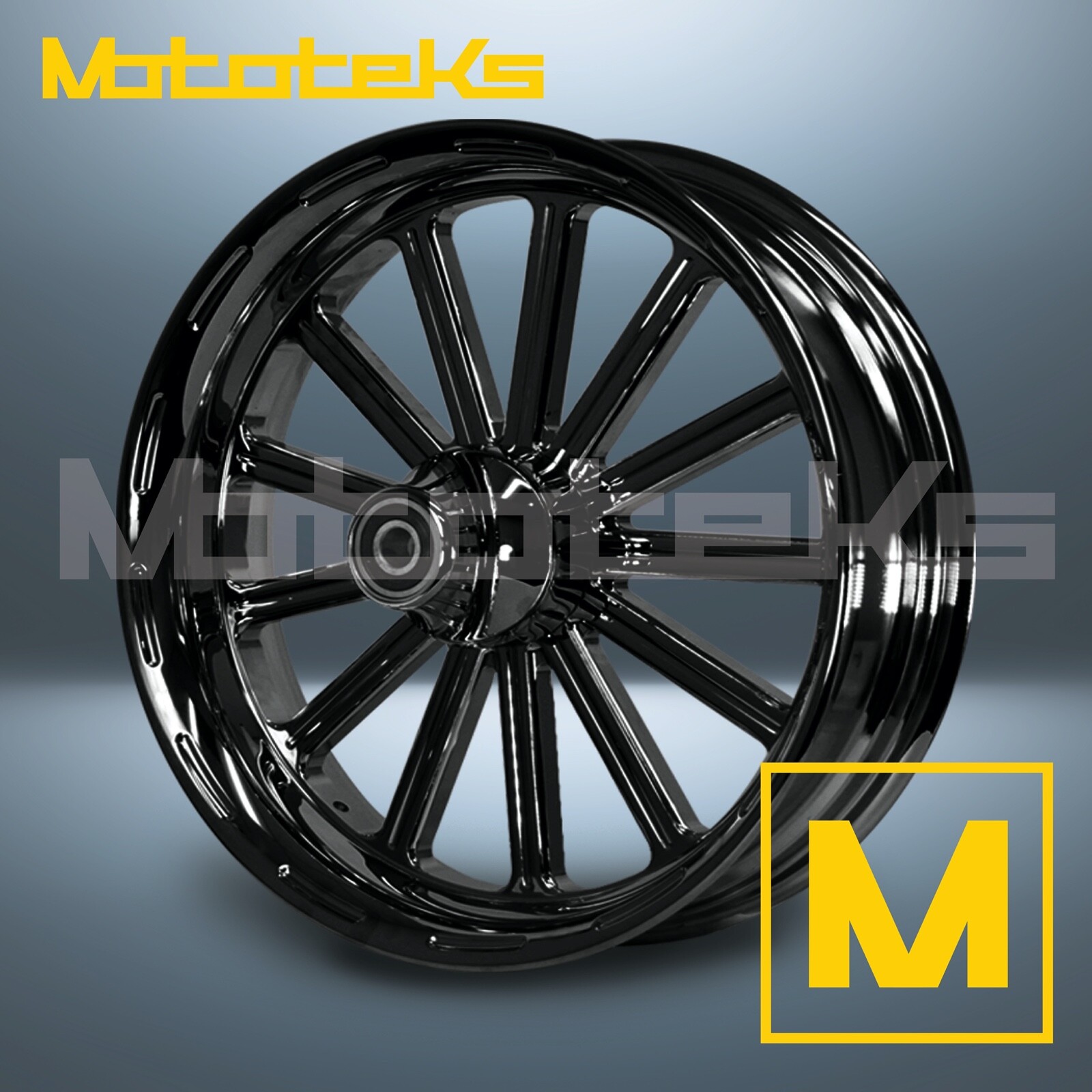 18" 18x5.5 THIRTEEN MAG WHEEL BLACK FOR HARLEY SOFTAIL MODELS REAR ...