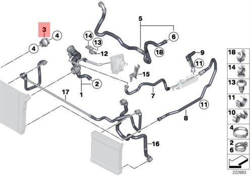 Genuine BMW F01 F01N F02 F02N F07 Coolant Hose Without Clamps OEM ...
