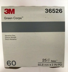 3M Green Corps Roloc Grinding Discs 2" 60 Grit 3M 36526 replacement for ...