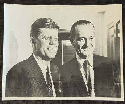 President John F Kennedy Lyndon B. Johnson Type 1 Original Photo Both ...
