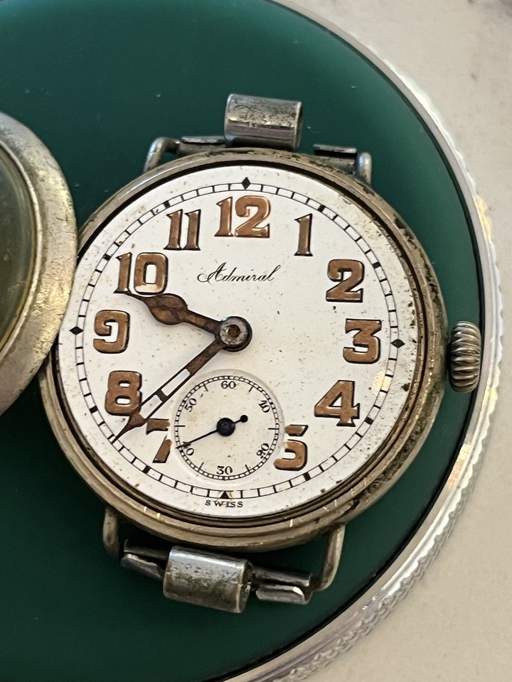 GOOD BALANCE Admiral WWI Trench Watch 35mm Original Lume, Branded Henri ...
