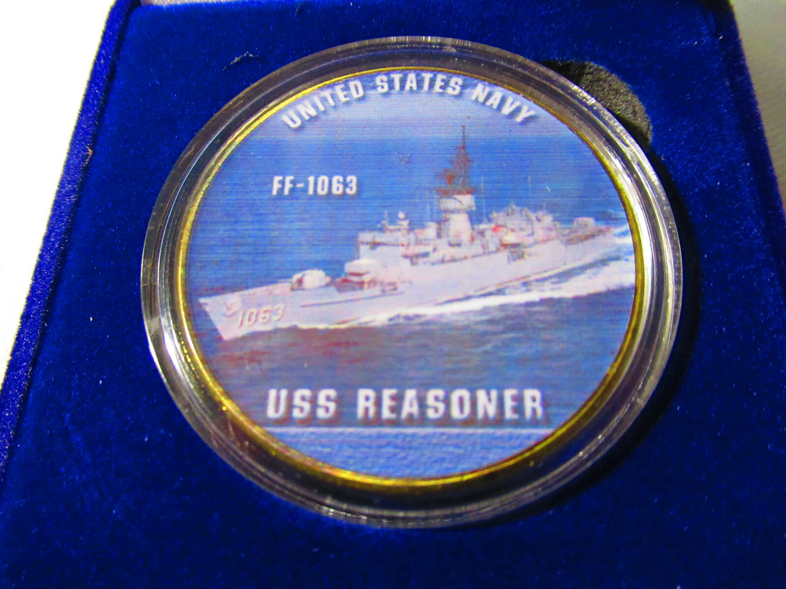 US NAVY - USS REASONER FF-1063 Challenge Coin w/ Presentation Box | eBay