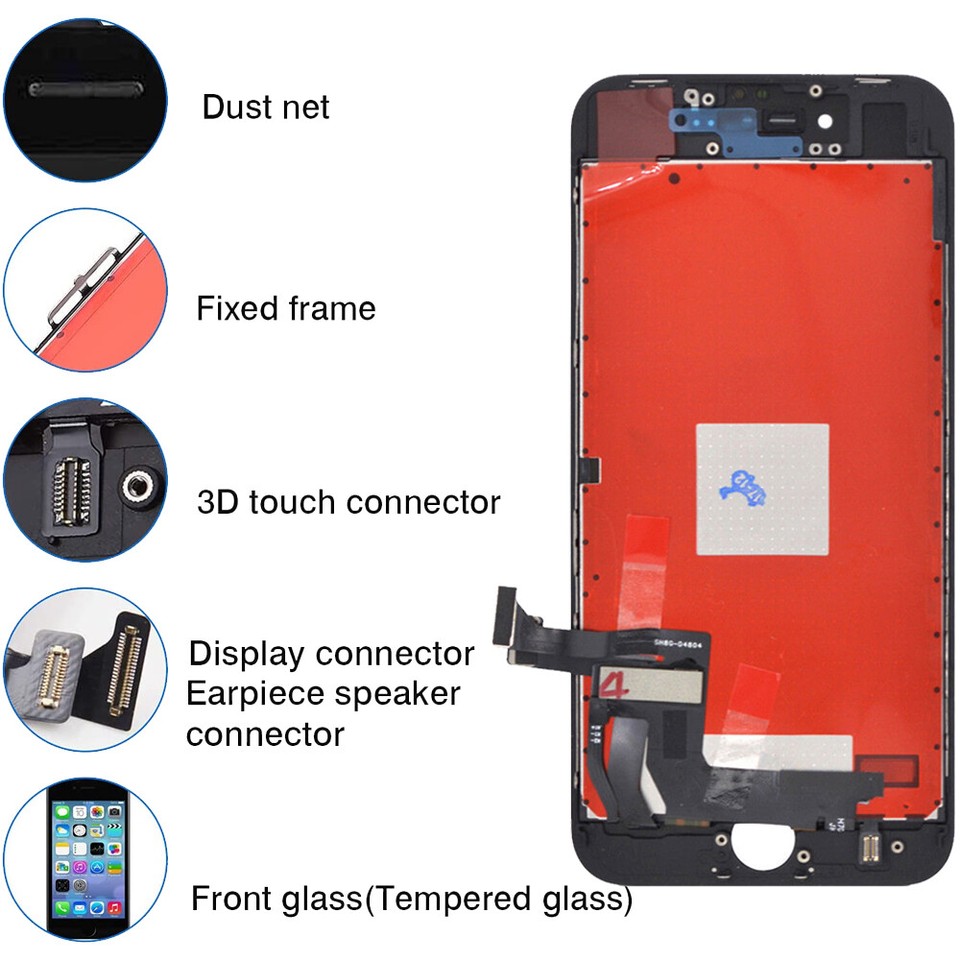 For iPhone 8 7 6S Plus LCD Touch Display Screen Digitizer Replacement ...