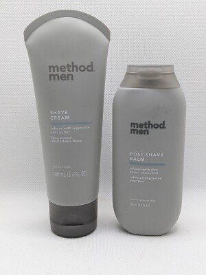 Method Men Hydrating Shave Cream & Post-Shave Balm Set (3.4 FL Oz each ...