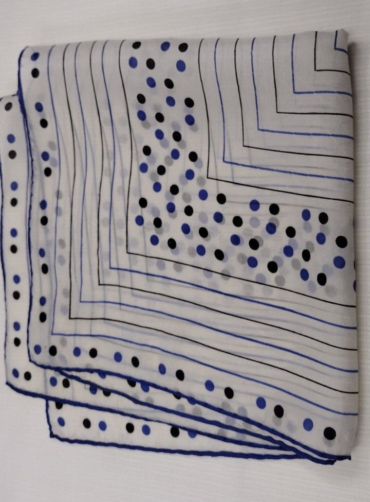 AUTHENTIC vintage POLKA scarf SHEER 1950S 60S HANKIE … - Gem