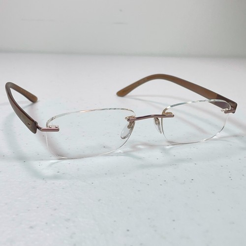 Silhouette Eyeglasses 7608 40 6055 Titanium Brown Rimless Frames ..-17 ...