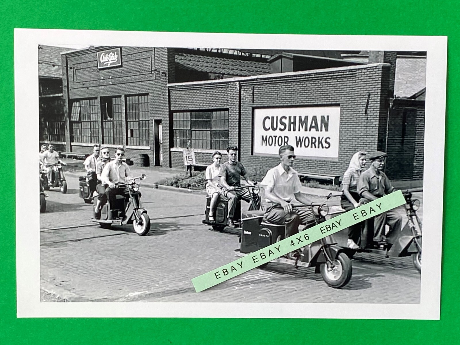 Found 4X6 PHOTO of Old Cushman Motor Works Scooter Racing | eBay