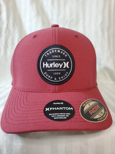 Hurley Men's Phantom Lock Up -H2O Dri- Red -Flex Fit Hat Cap S/M | eBay