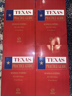 Texas practice guide business entities 2021-2022 | eBay